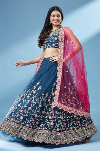 Net Lehenga - Buy Indian Net Lehenga Choli Designs with Dupatta Online