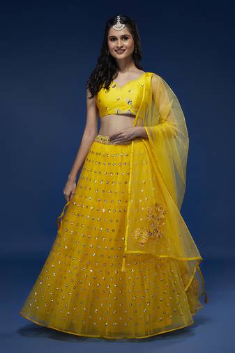 Net Lehenga - Buy Indian Net Lehenga Choli Designs with Dupatta Online