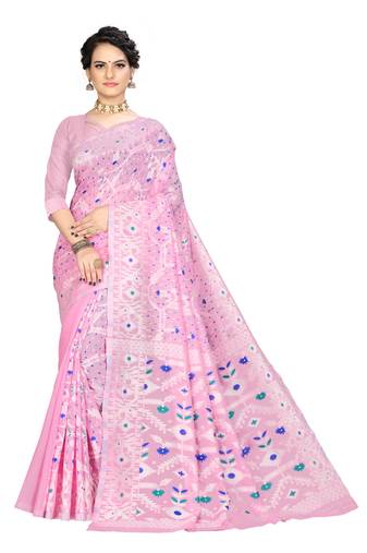 Pink Saree Online - Buy Hot Pink Sarees with Golden Border for Women