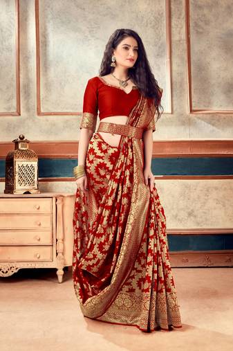 Red Sarees - All Shades of Red Color Saree Online @ Mirraw