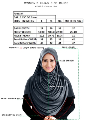 Grey Poly Cotton Ready To Wear Islamic Hijab - MEHAR HIJAB - 2703199