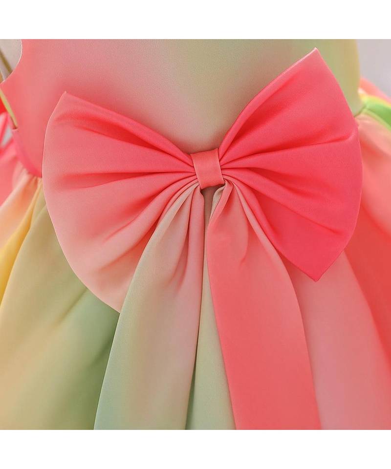 Multi-Color Silk Designer Baby Frock - Childbird Kids Couture - 3693473