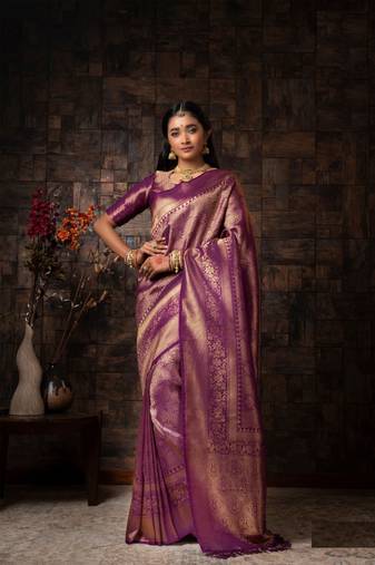 Purple Colour Sarees - Buy Purple Saree online @ Best Prices
