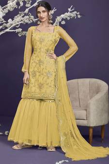 Net Salwar Kameez- Buy Designer Net Suits Online @ Mirraw