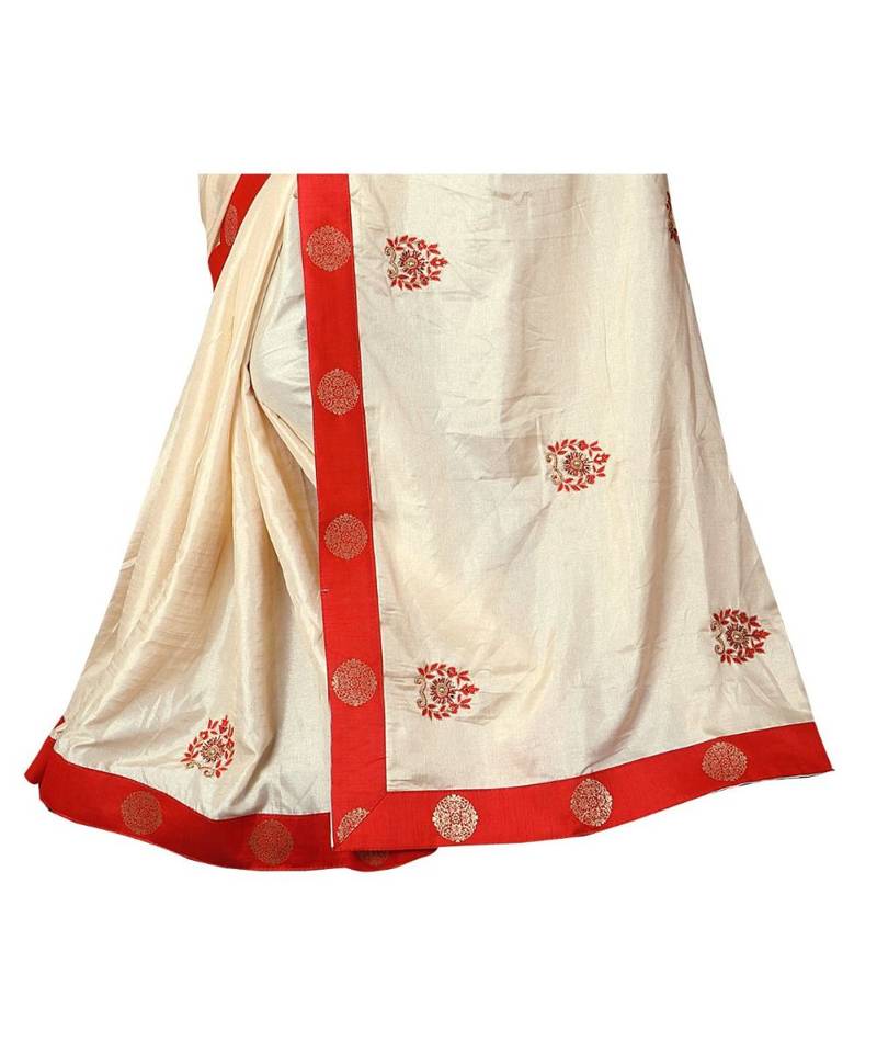 Chikoo Color Dola Silk Embroidered Saree Embellished With Decorative ...