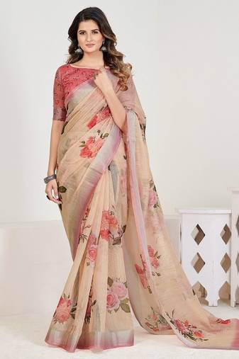 Beige Sarees - Buy Designer Beige Saree Online UK