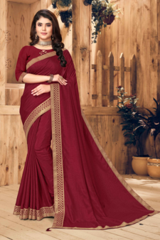 Maroon Color Sarees - Buy Maroon Saree online @ Best Prices